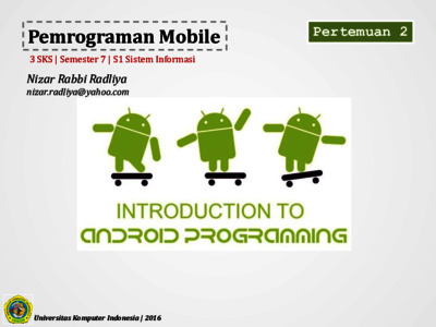 Pengenalan Pemrograman Android [slide] - Repository
